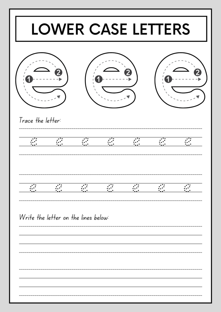 Small Letter With Lines Worksheets for Child Development - Sllearning